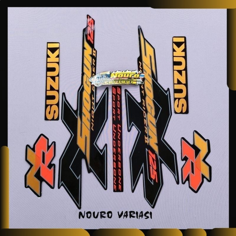 Jual striping suzuki shogun 125 nr fi night raider 2008 2009 hitam list ...