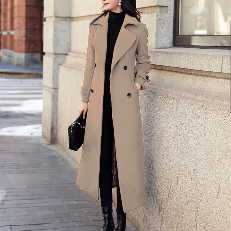 Jual Long coat tebal wanita-Jaket panjang Mantel musim dingin wanita ...