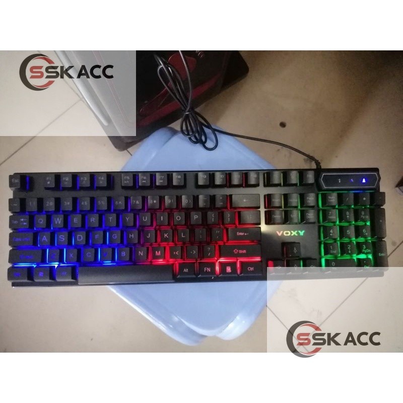 Jual Keyboard And Mouse Set Gaming RGB Voxy K348- G200 SSKACC-KOMPUTER | Shopee Indonesia