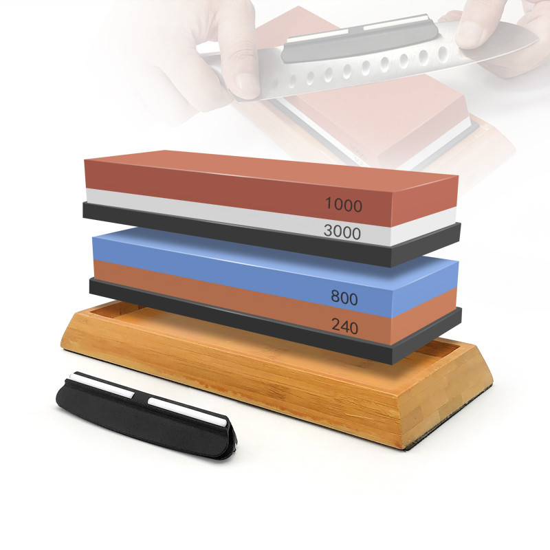 Jual 3in1 Professional Sharpening stones Knife sharpener Double-side ...