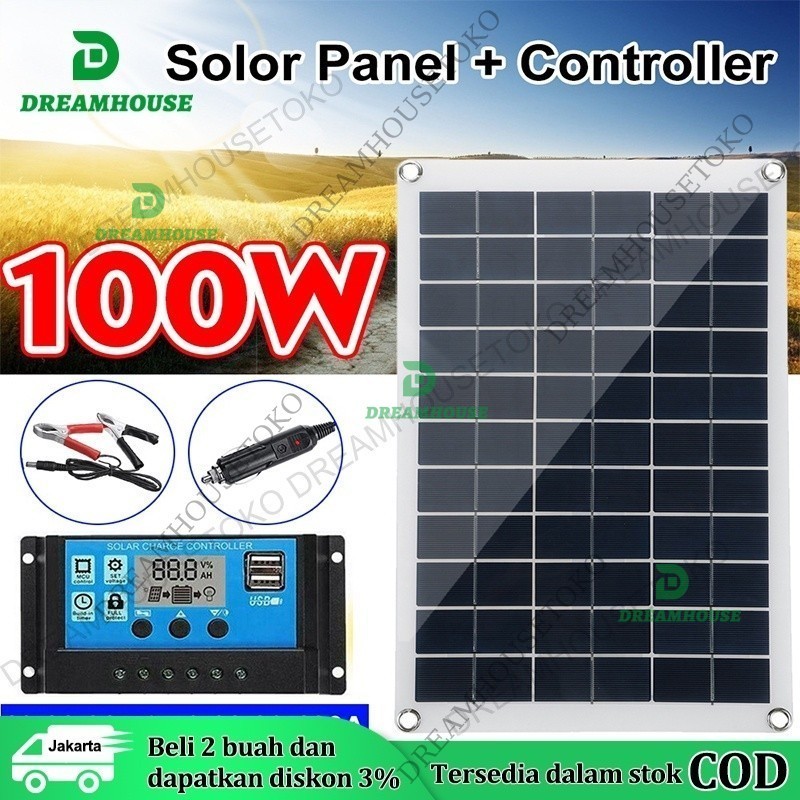 Jual 100W/150W SOLAR PANEL PANEL SURYA PEMBANGKIT LISTRIK TENAGA SURYA ...