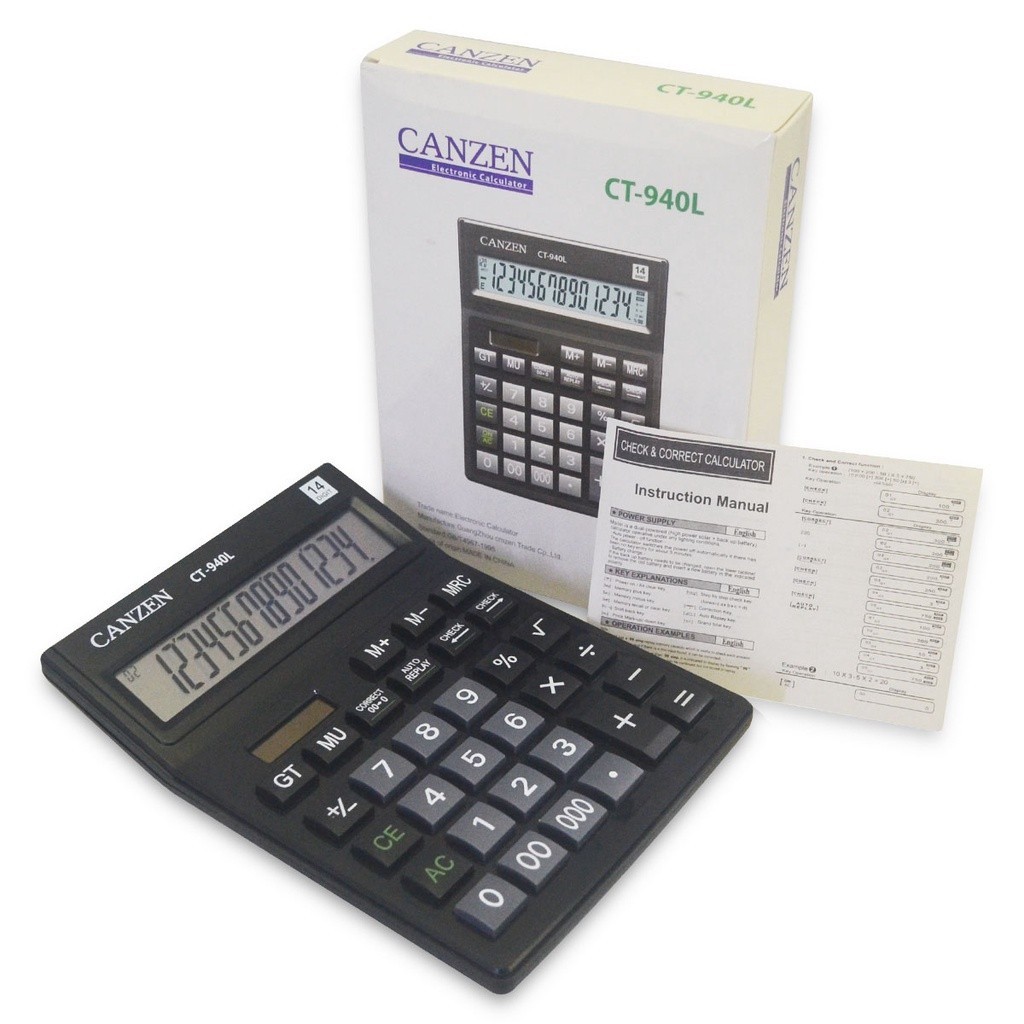 Jual Calculator Canzen Kalkulator CT 940L Mirip Citizen Canzen CT-940L ...