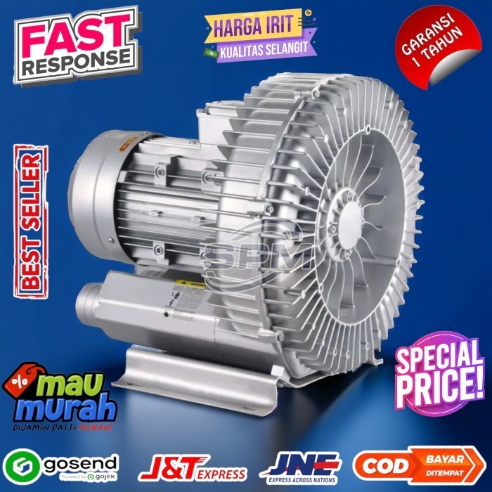 Jual Ring Blower 1HP Rotor HB 750 380V Centrifugal Blower Vortex Tambak ...