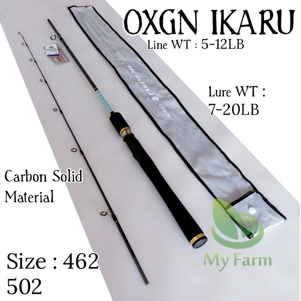 Jual Oxgn Ikaru 462 502 Line Wt 5-12lb Joran Spinning Bahan Carbon ...