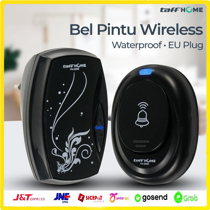 Jual Bel Rumah Suara Tanpa Kabel Jarak Jauh Anti Air Alarm Pintu ...