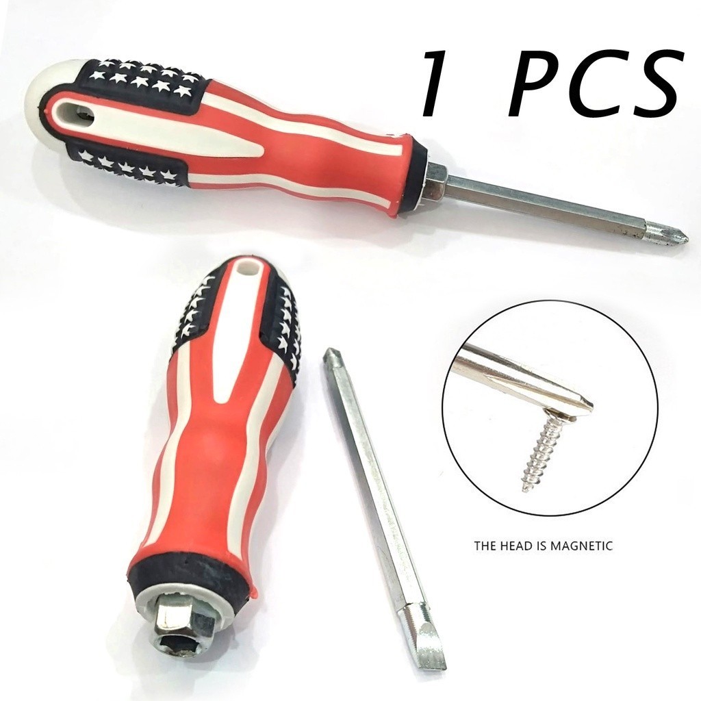 Jual Obeng Plus Minus Magnetik 2 In 1 Kepala Ganda Handtools Alat Perbaikan | Shopee Indonesia