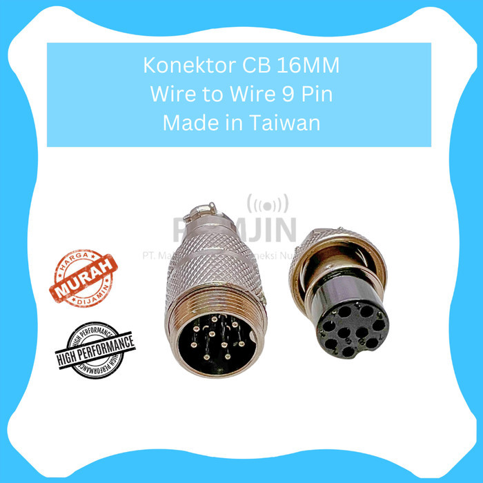 Jual JD99 Konektor CB Aviation GX16MM 9 Pin Wire to Wire Kualitas Bagus ...
