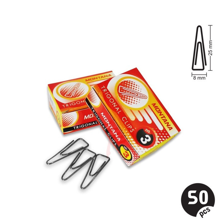 Jual ACC Trigonal Paper Clip Montana No 3 (1 Box) | Shopee Indonesia