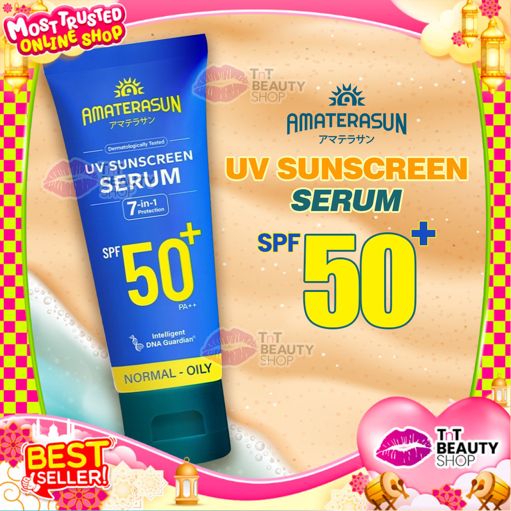 Jual AMATERASUN UV Sunscreen Serum SPF 50+ PA++ Sunblock Wajah Tabir ...