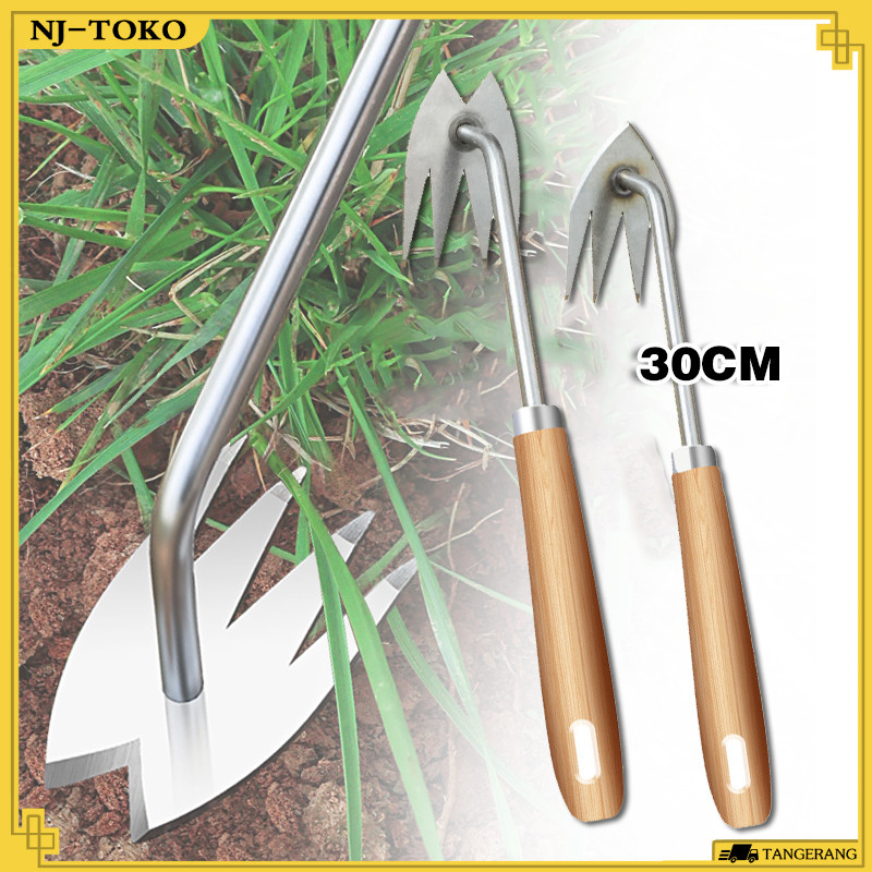 Jual 4 Gigi Alat Pencabut Rumput 30cm Pencabut Rumput Manual Bahan Besi ...