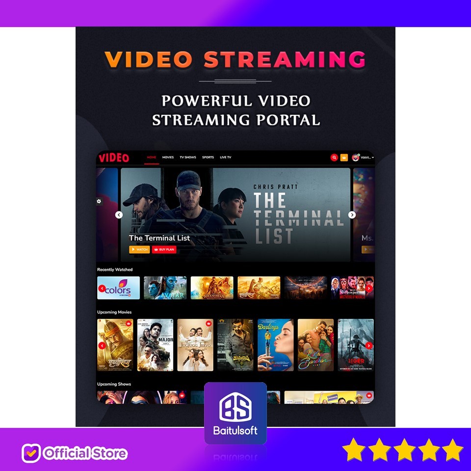 Jual SOURCE CODE APLIKASI VIDEO STREAMING PORTAL (TV SHOWS, MOVIES, SPORTS, VIDEOS STREAMING ...