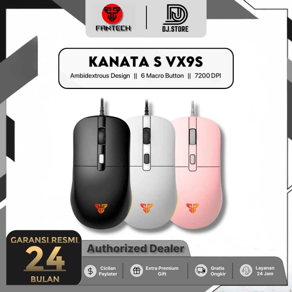 Jual Fantech KANATA Mouse Gaming Wireless RGB Macro VX9 VX9S | Shopee Indonesia