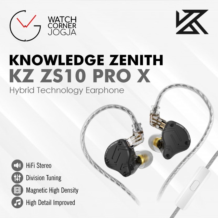 Jual KZ ZS10 PRO X with MIC HiFi In Ear Earphone Headset Alt ZEX PRO ...