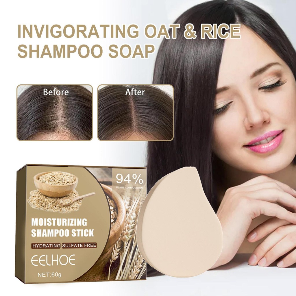 Jual EELHOE Invigorating Oat & Rice Shampoo Soap Rice Soap Hair Growth ...