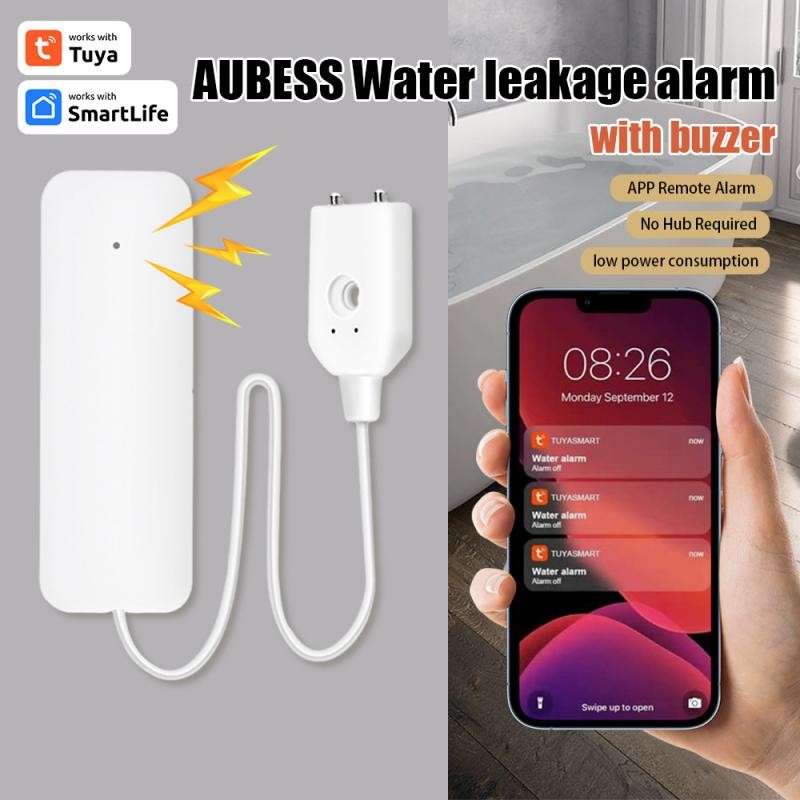 Jual Tuya WiFi / Water Leakage Alarms Sensor Smart Home Security ...