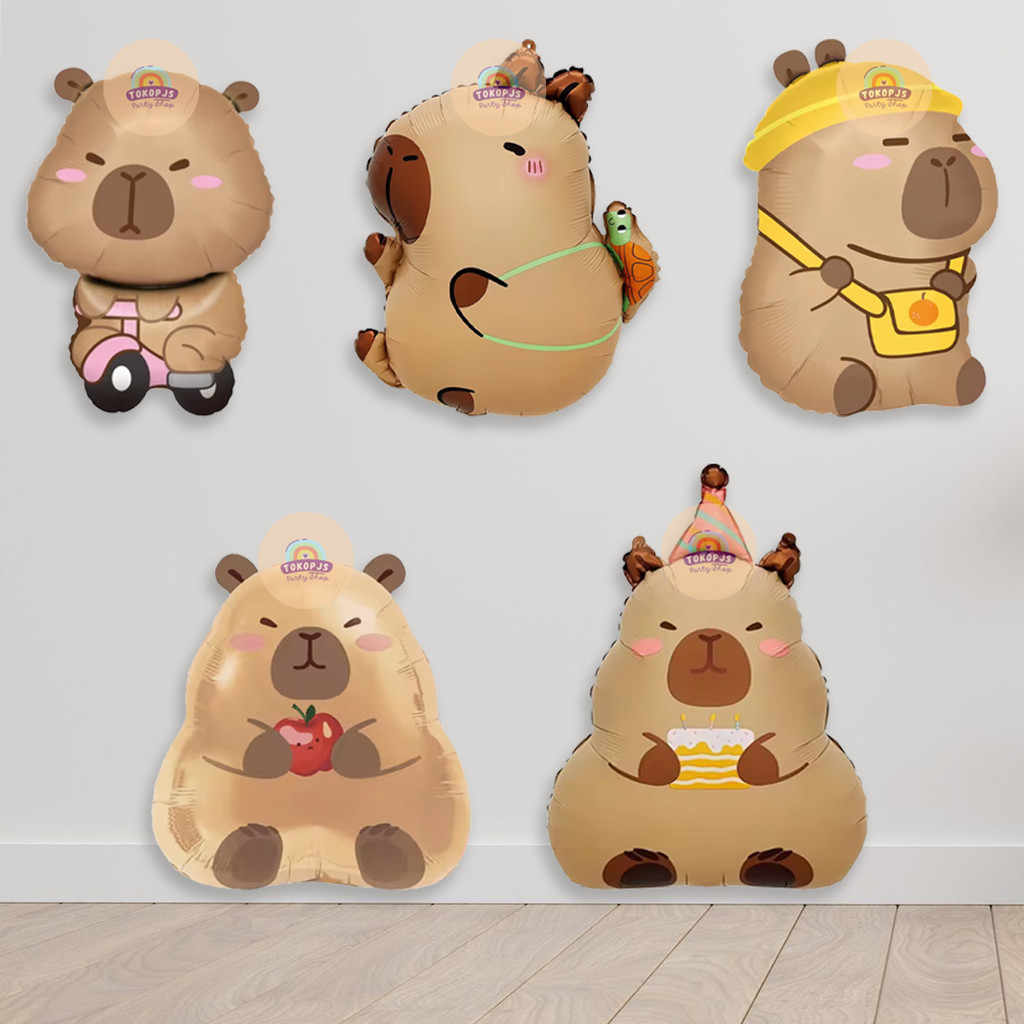 Jual Balon Foil Ulang Tahun Karakter Capybara Lucu Ukuran Besar Helium ...