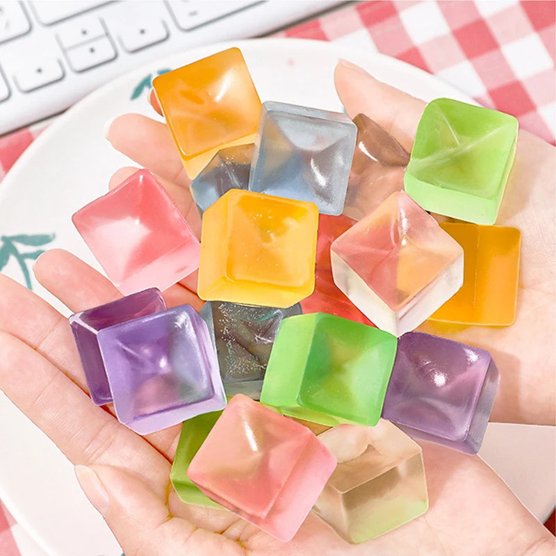 Jual 1-6Pcs Squishy Ice Cube Fidget Toy Stress Ball Squeeze Juguetes ...