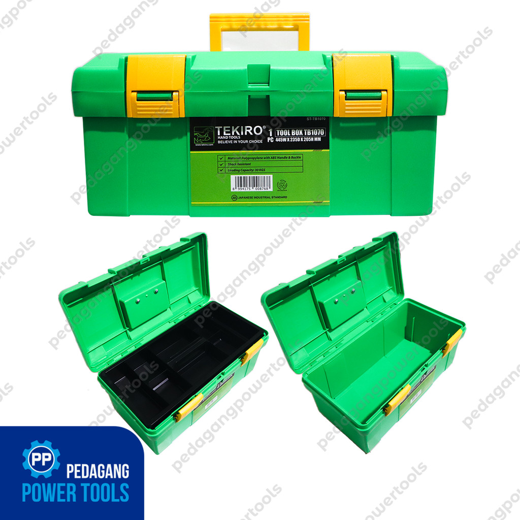 Jual TEKIRO ST-TB1070 Tool Box Plastik Besar TB902 Kotak Perkakas PVC Toolkit Tempat Kunci ...