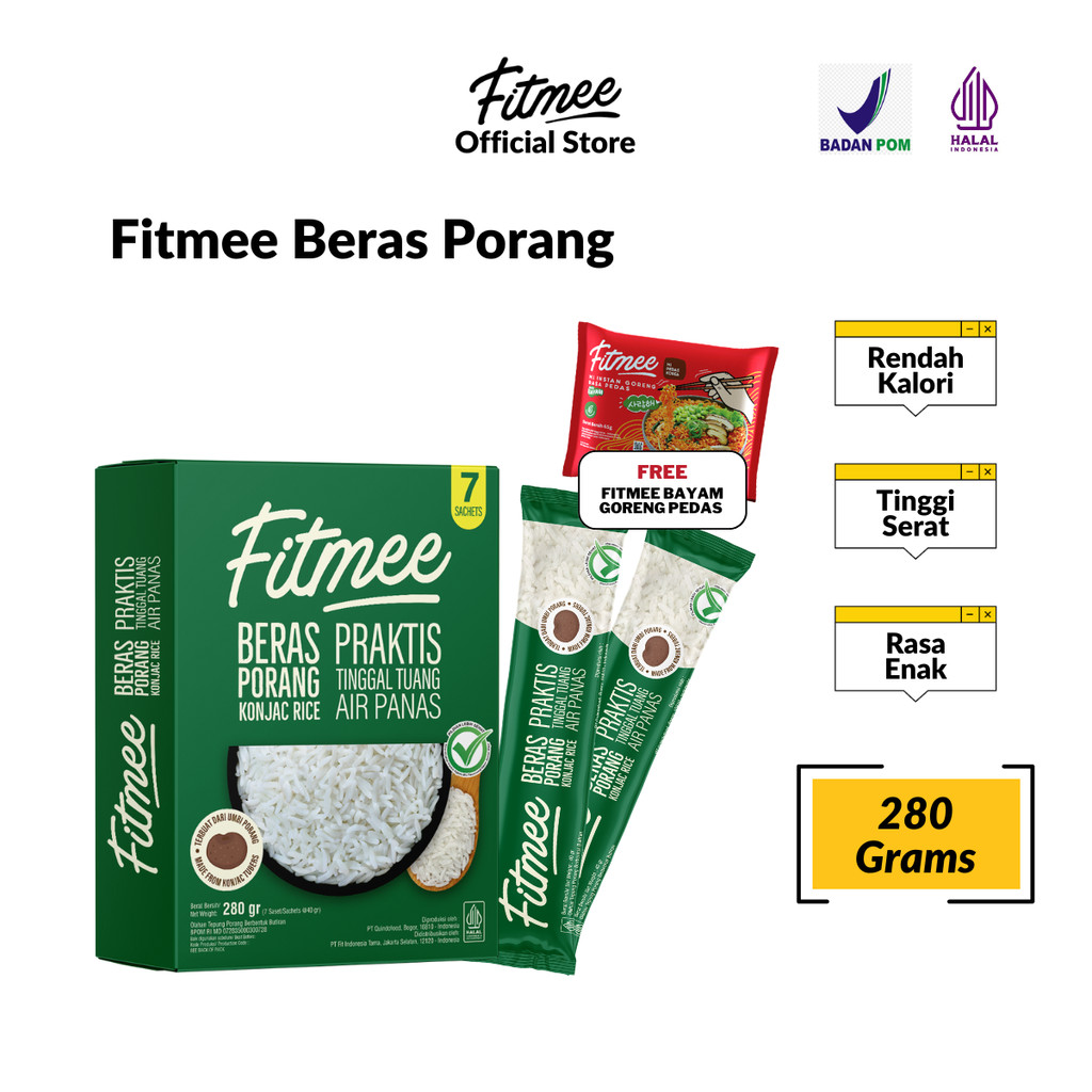 Jual Fitmee Beras Porang Gluten Free 280 gr shirataki / konjac rice ...