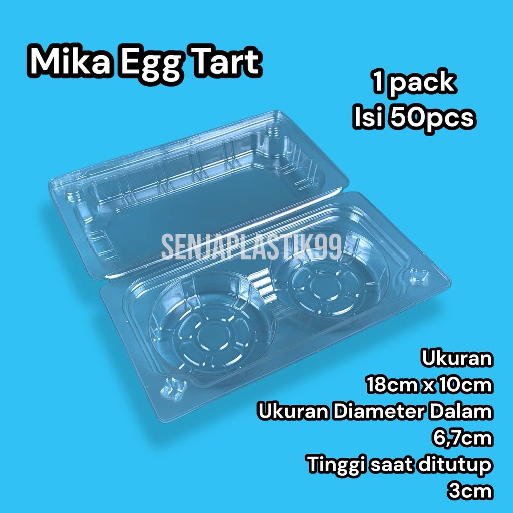 Jual Mika Egg Tart - Tray Donat Mini Kue Pie Susu Lubang 2 - Isi 50 Pcs ...