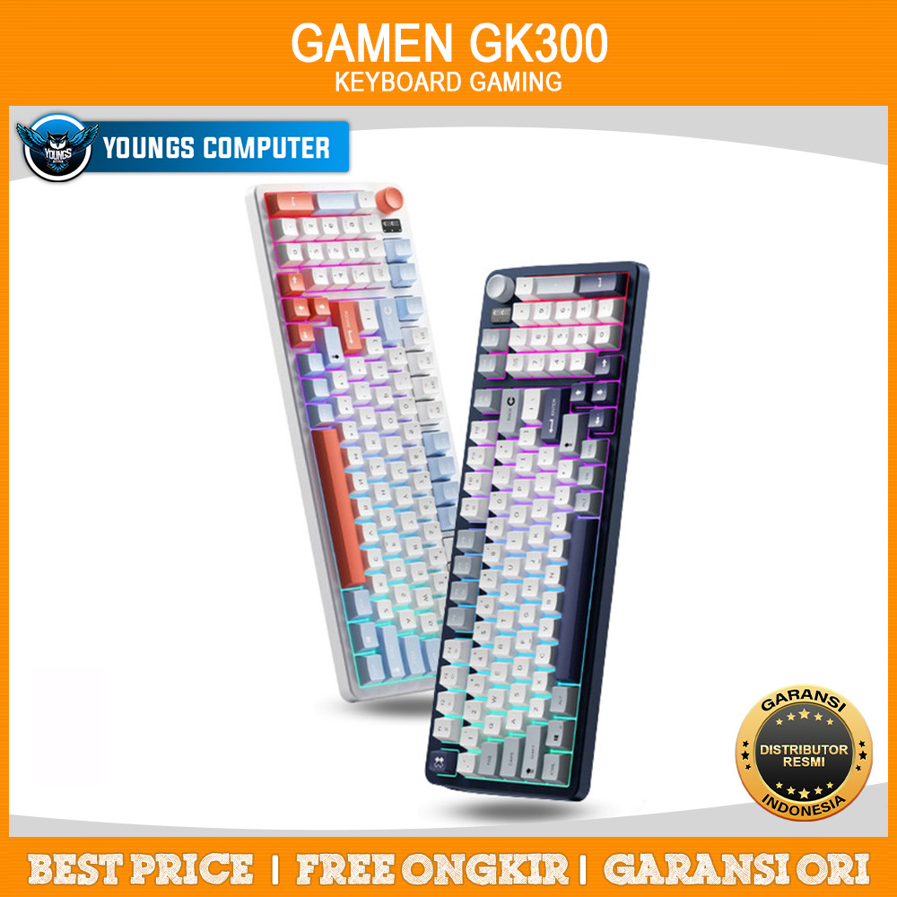 Jual KEYBOARD GAMEN GK300 Keyboard Gaming Membrane 94 key PBT with Knob ...
