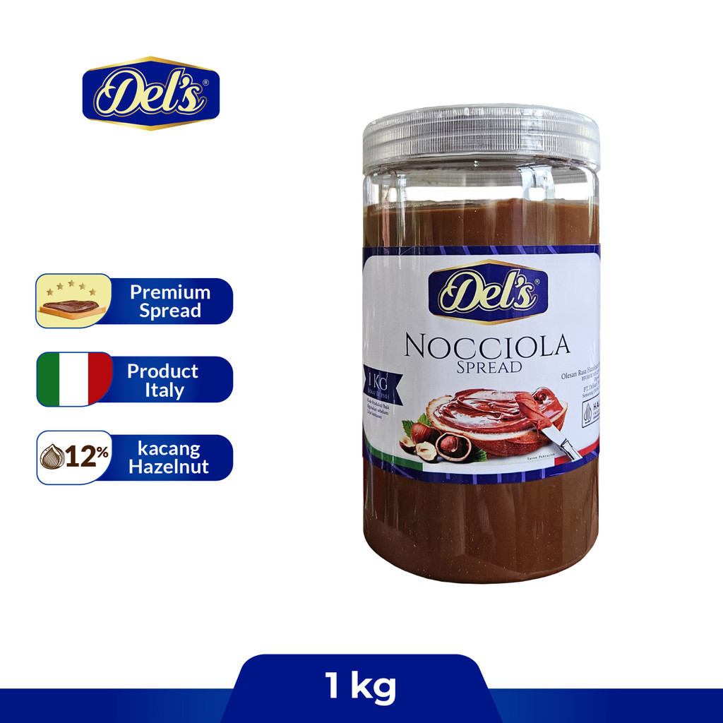 Jual Del's - Nocciola Chocolate Hazelnut Spread / Selai Hazelnut - 1 kg ...