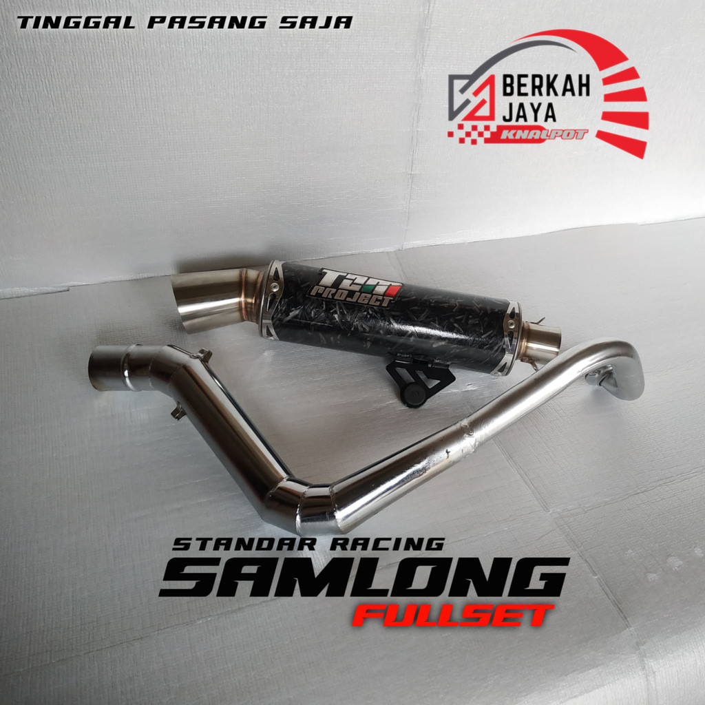 Jual BIGSALE - Knalpot samlong Black Racing Project fullsistem vario ...
