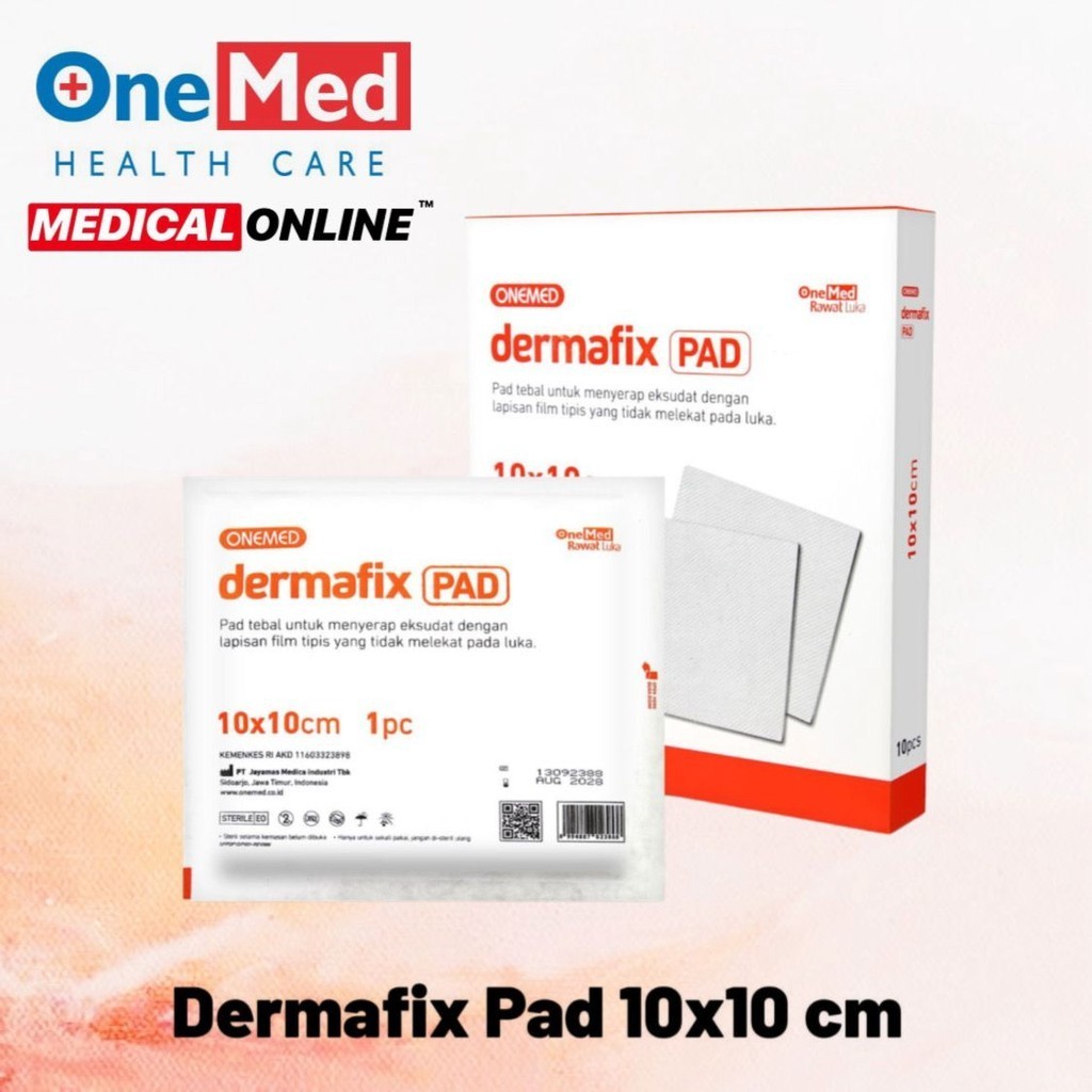 Jual DERMAFIX PAD 10X10 CM STERILE ONEMED ISI 10 PER BOX MEDICAL ONLINE ...