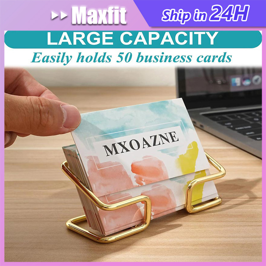 Jual Tempat Kartu Nama Logam / Name Card Holder Stand Kartu Nama Meja ...