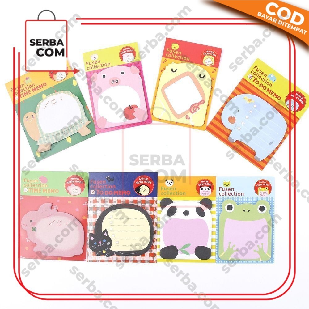 Jual Sticky Notes Motif Binatang Tempelan Kertas Catatan Memo Note ...