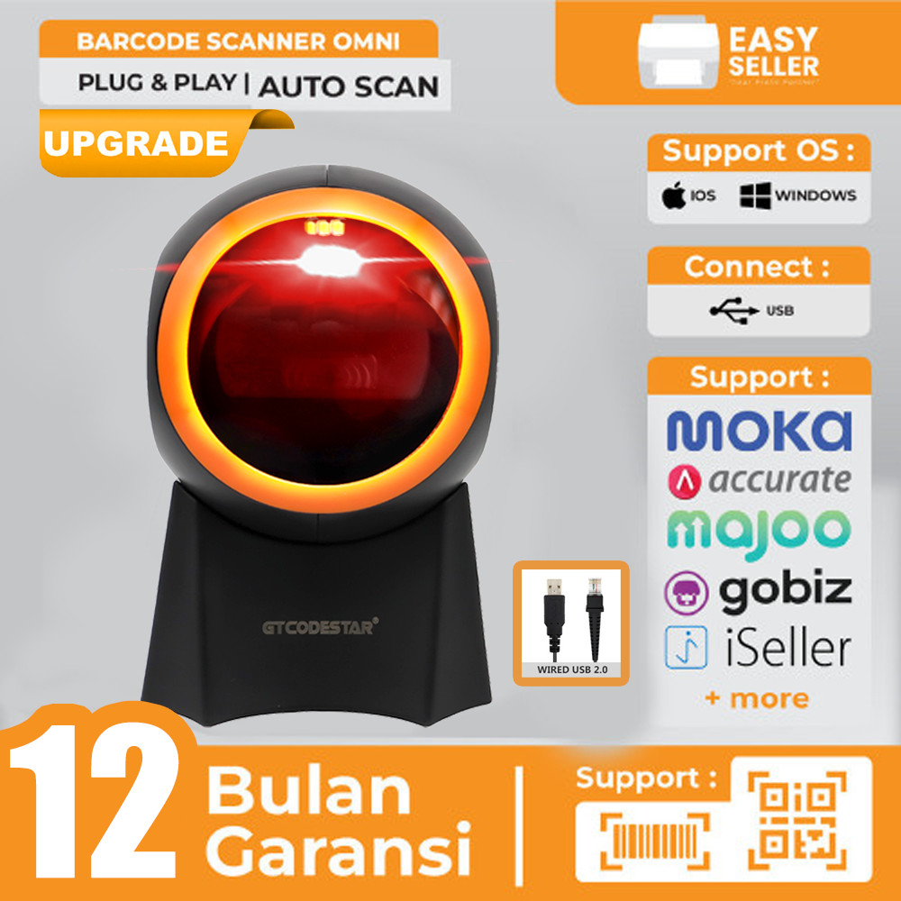 Jual Barcode Scanner Omni 1D/2D AutoScan QR Code & Barcode Scan CMOS ...