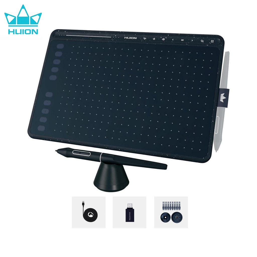 Jual HUION Graphics Tablet HS611 10x6 Inch Drawing Tablet 3 Color with ...
