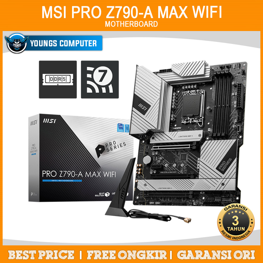 Jual MSI PRO Z790-A MAX WIFI MOTHERBOARD INTEL Z790 DDR5 LGA1700 ATX ...