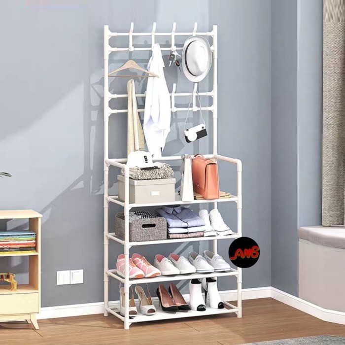 Jual AMS Rak gantungan hanger tas topi stand hanger rak sepatu ...