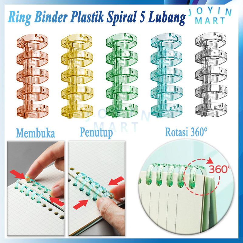 Jual Ring Binder Plastik Spiral 5 Lubang/DIY Spiral Ring Binder/DIY ...