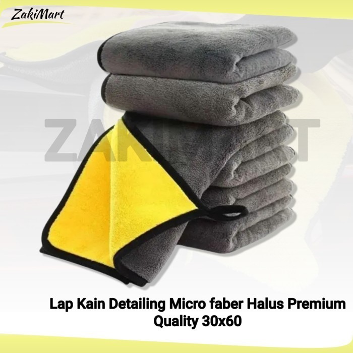 Jual Lap Kain Detailing Micro faber Halus Premium Quality 30x60 - Lap ...