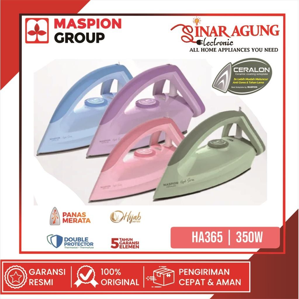 Jual MASPION HA365 / HA-365 SETRIKA HIJAB SERIES - GARANSI RESMI | Shopee Indonesia