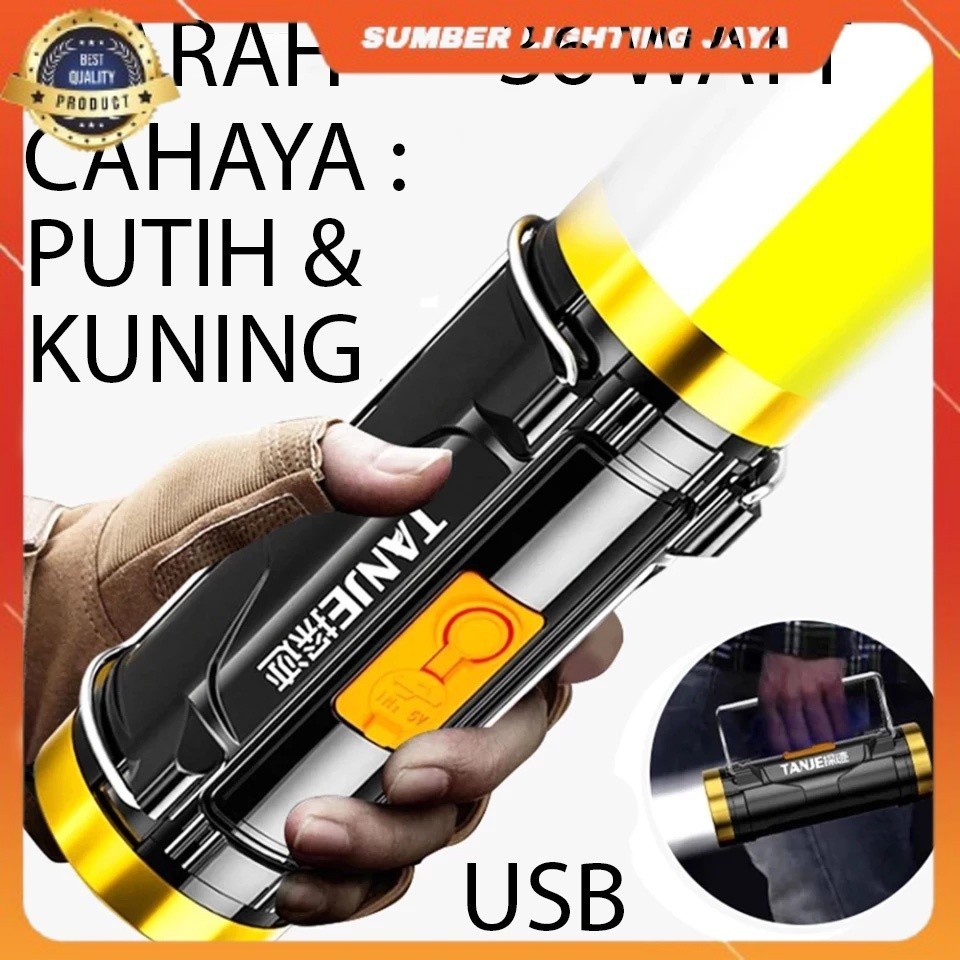 Jual COD & READY STOK SENTER LED 2 ARAH 36 WATT / SENTER LED CHARGEABLE ...