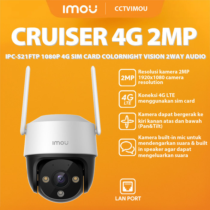 Jual IMOU CRUISER 4G 2MP IPC-S21FTP WIFI Connection Colorvu IPC S21FTP ...