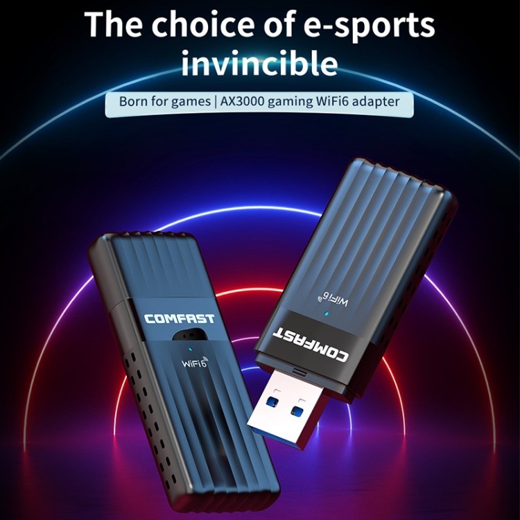 Jual COMFAST AX3000 CF-970AX WiFi 6 Dongle Wireless USB Adapter Dual ...