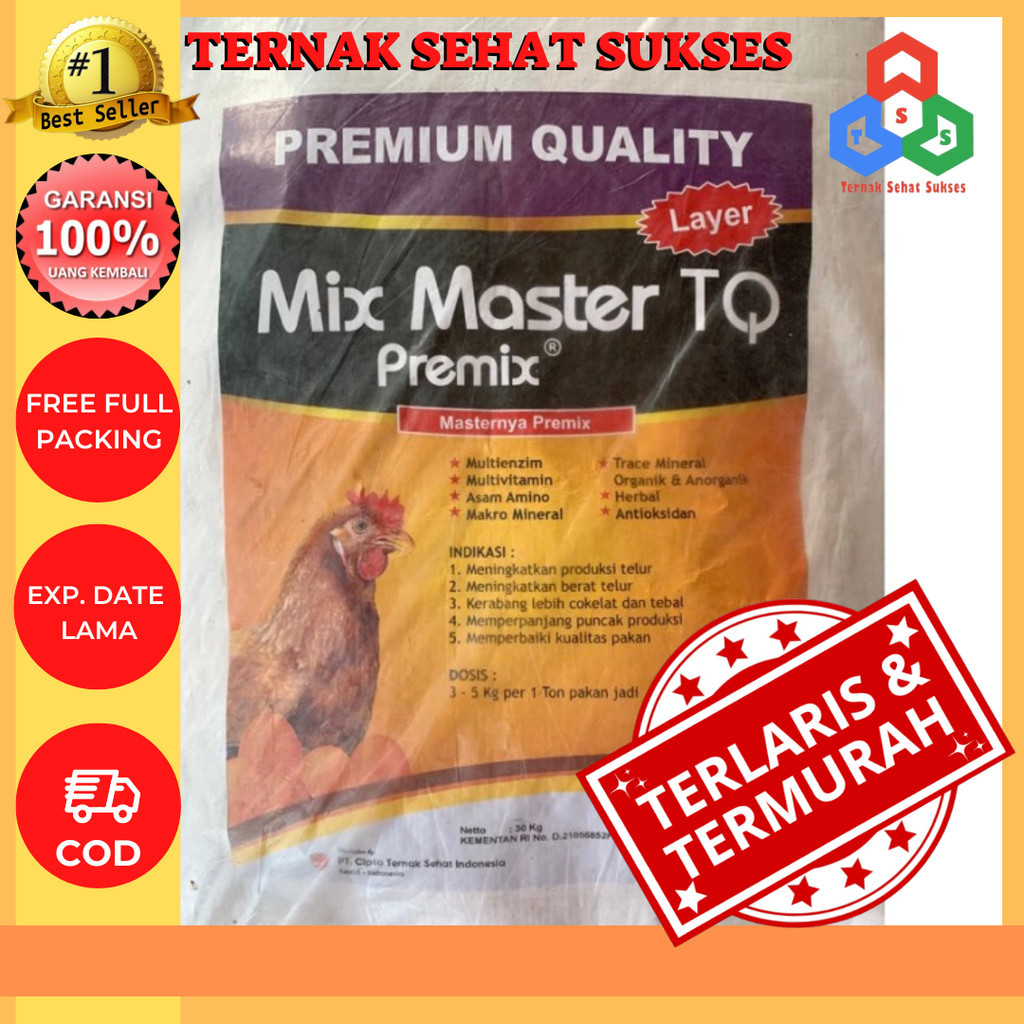 Jual MIX MASTER PREMIX LAYER 30 KG - Suplemen Pakan Untuk Ayam Petelur ...