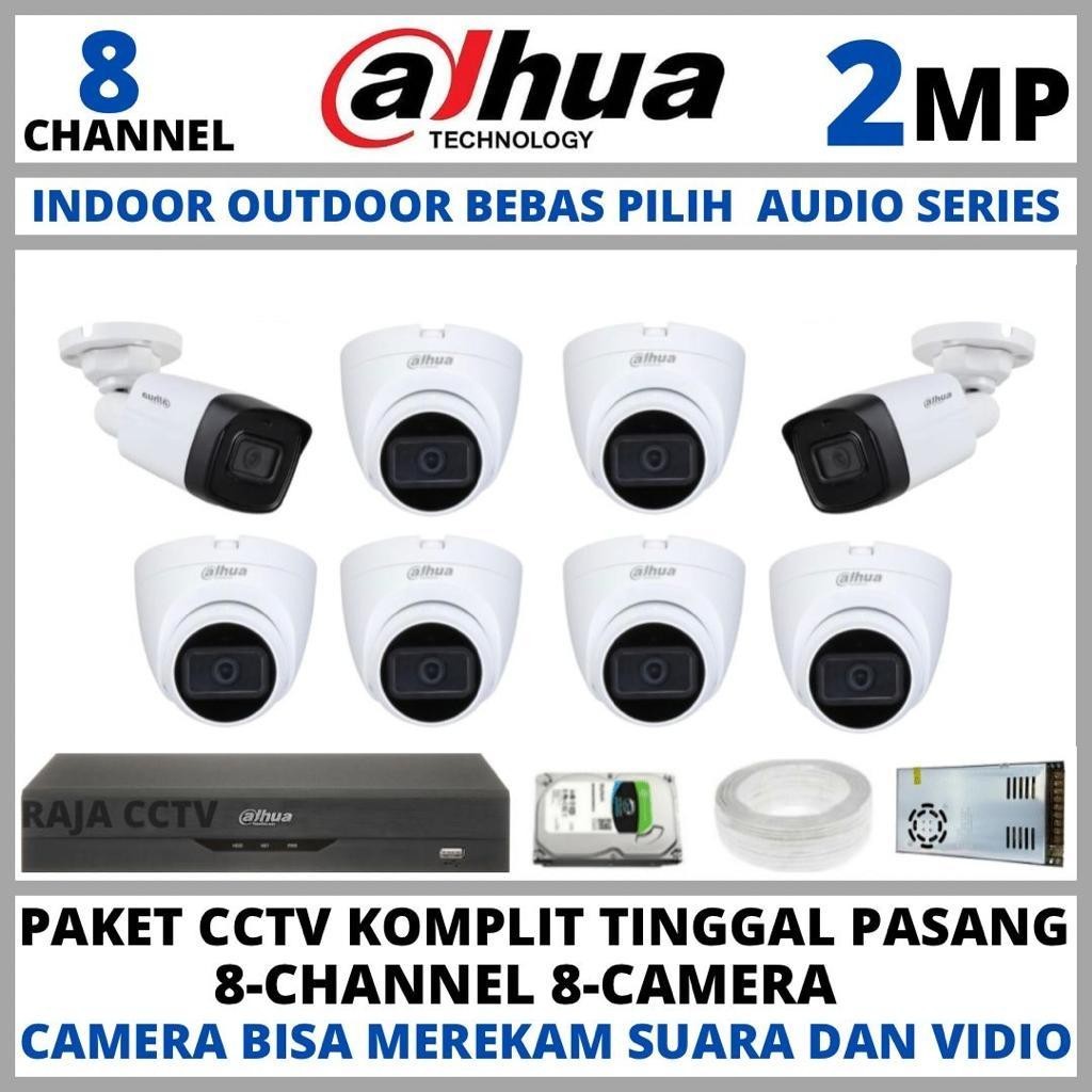 Jual PAKET CCTV DAHUA 8 CHANNEL 8 CAMERA 2MP 1080P CAMERA CCTV KAMERA ...