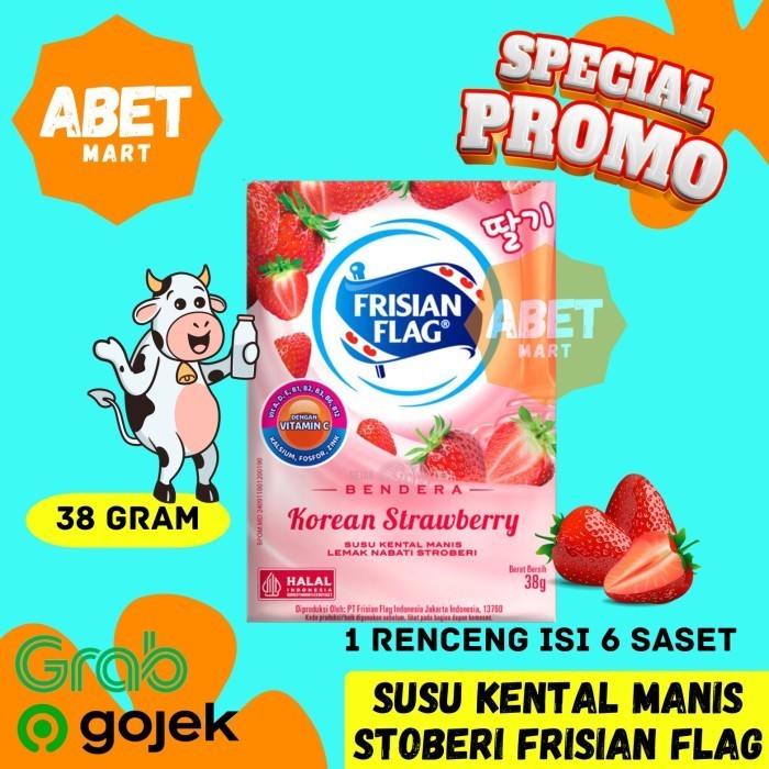 Jual Frisiang Flag Korean Strawberry Sachet 38gr 1 Renceng 6 Pcs - 38 ...