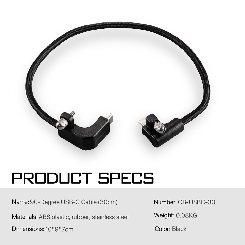Jual TILTA CB-USBC-30 90-Degree USB-C Cable Compatible with BMPCC 6K ...