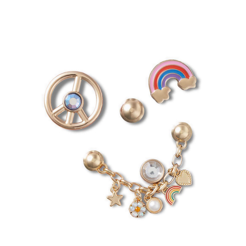 Jual Crocs Gold Mix Elevated 5 Pack Jibbitz | Shopee Indonesia