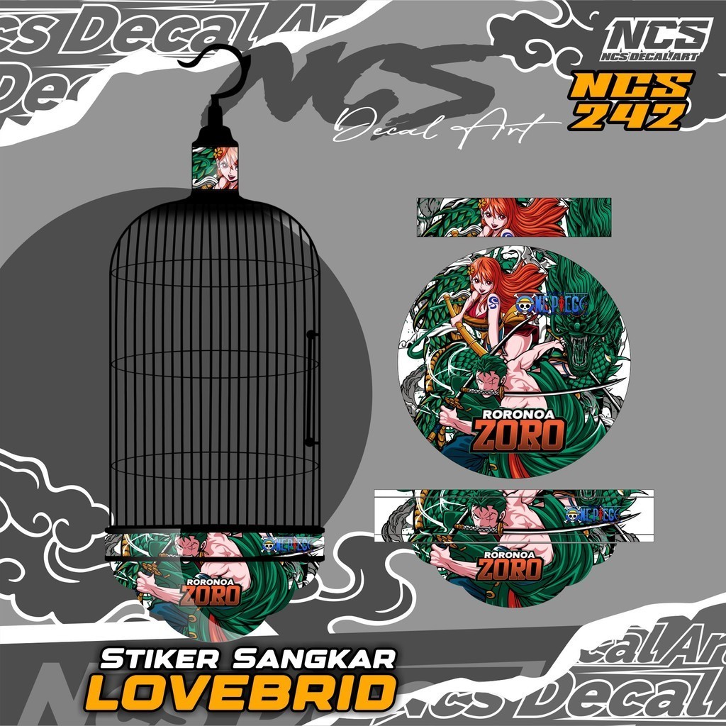 Jual Stiker Sangkar Burung Lovebird Decal Tebok Love Bird Kandang Bulat ...