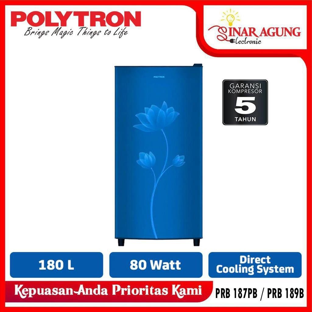 Jual POLYTRON PRB189 / PRB-189 KULKAS 1 PINTU BLUE - GARANSI RESMI ...