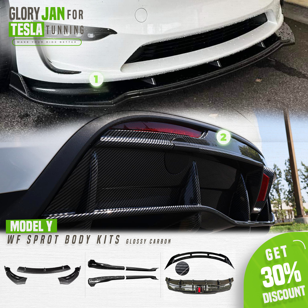 Tesla Model Y Body Kit 2024 MING WEI Turbo Style Rear Trunk Spoiler ...