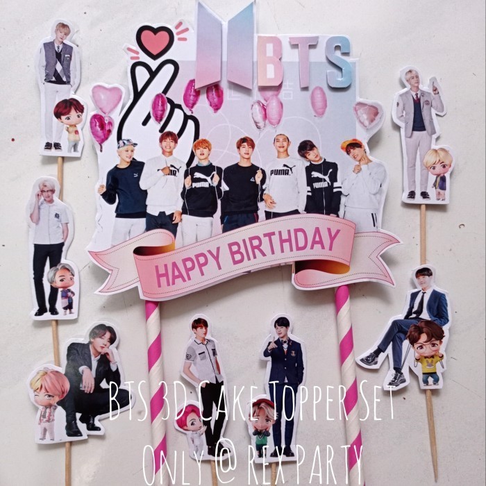 Jual Vincent BTS Cake Topper/Topper Kue BTS/Cake Topper BTS/Topper BTS ...