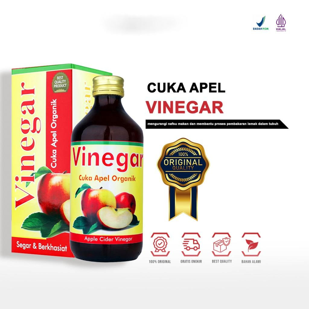 Jual Cuka Apel VINEGAR - Apple Cider Vinegar Organic - 330ml | Shopee ...